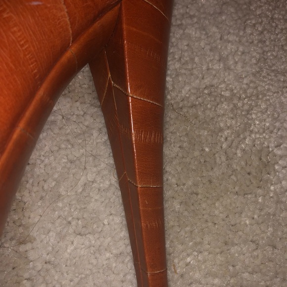 Yves Saint Laurent | Shoes | Ysl Burnt Orange Peep Toe Pumps | Poshmark
